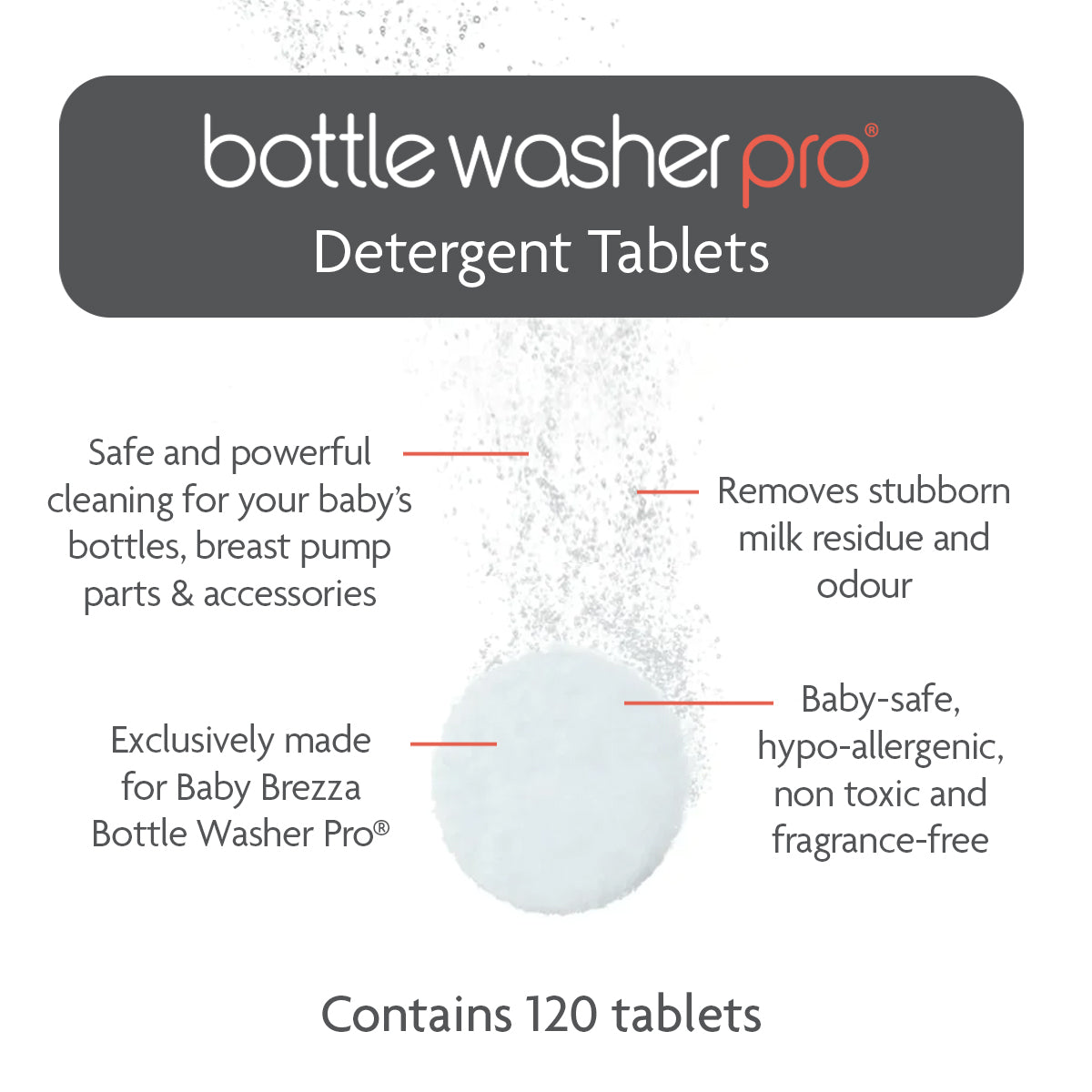 Baby Brezza Bottle Washer Pro® Detergent Tablets (120 pack) – Cheeky ...